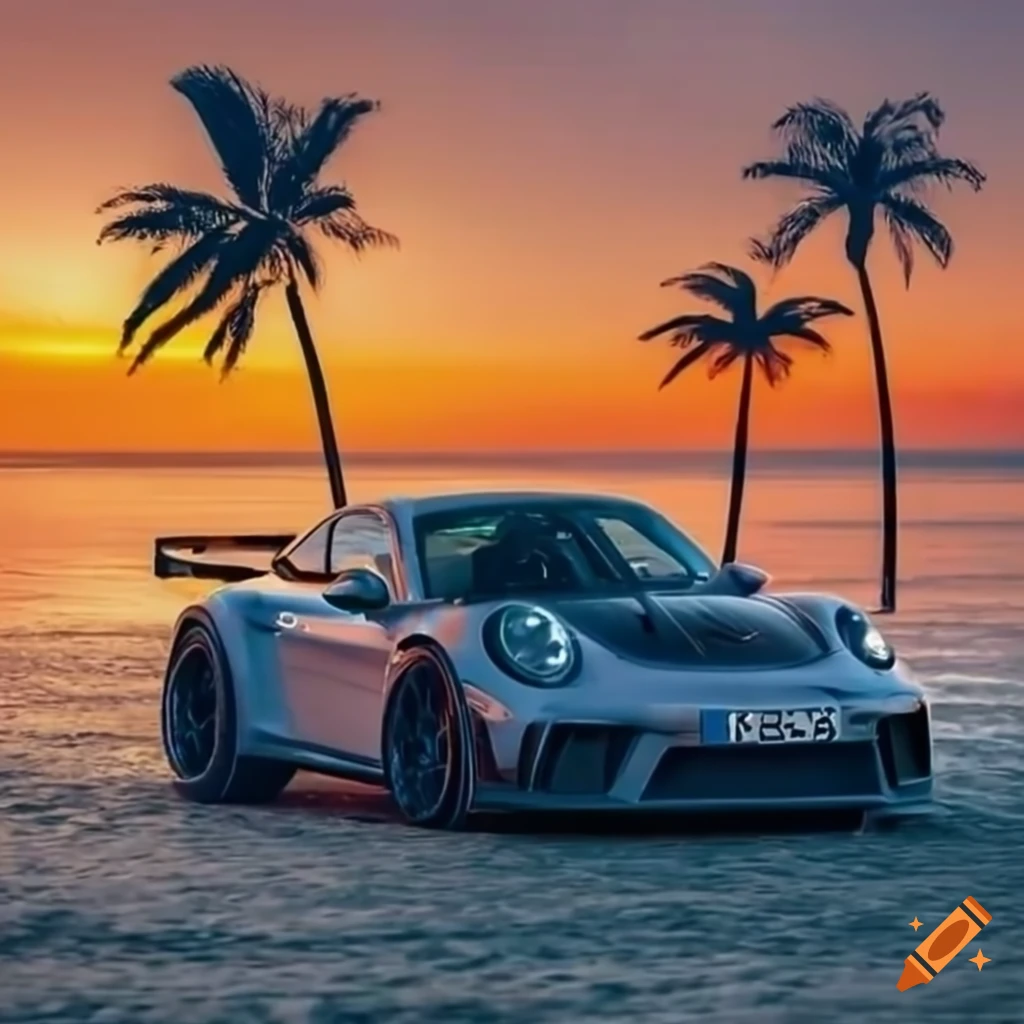 Porsche in the landscape on Craiyon