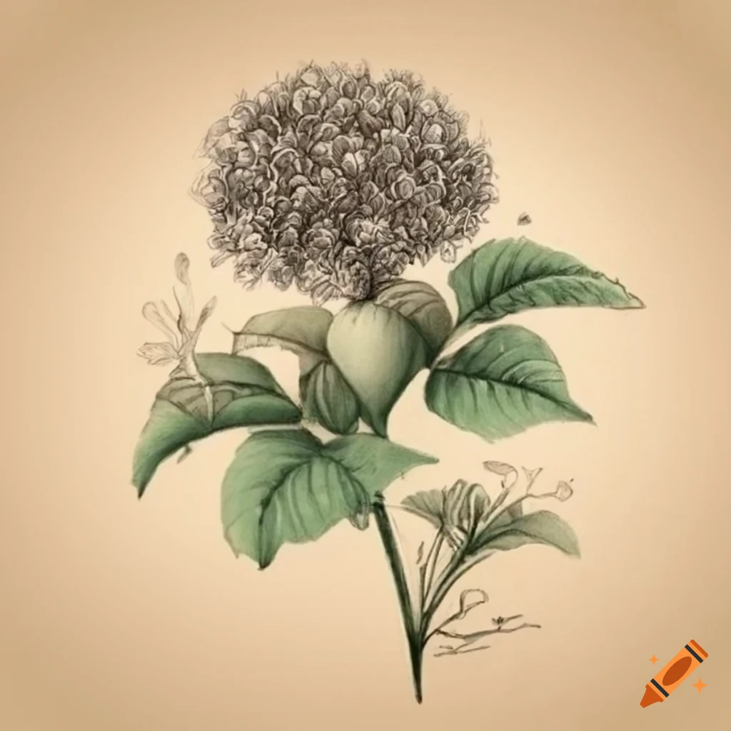 Medieval botanical drawing of a flowering plant