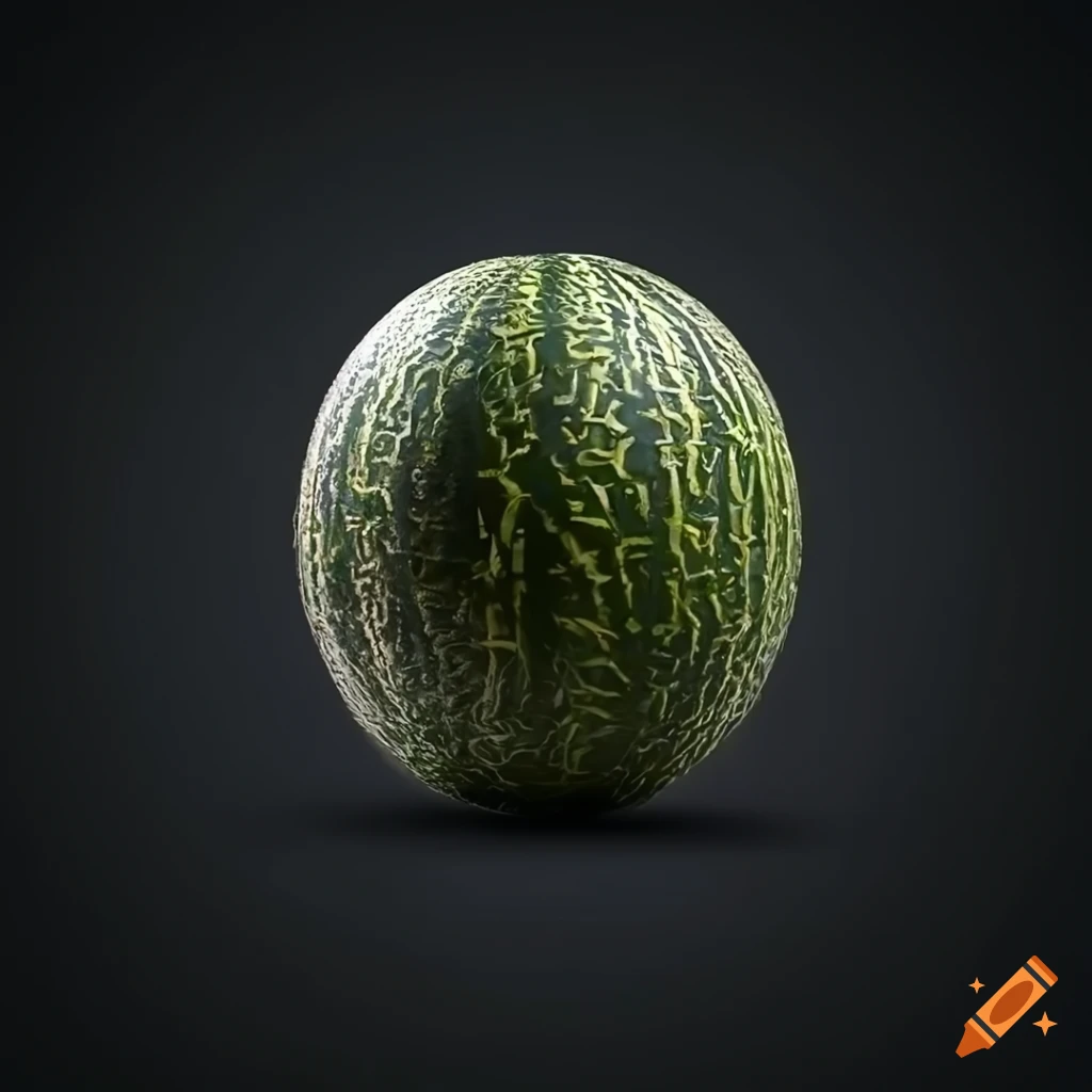 Realistic photo of a juicy melon