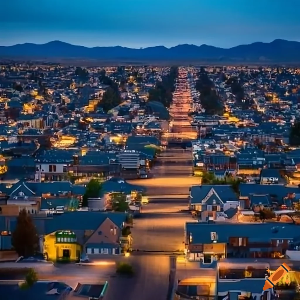 Suburban city in Northern California on Craiyon