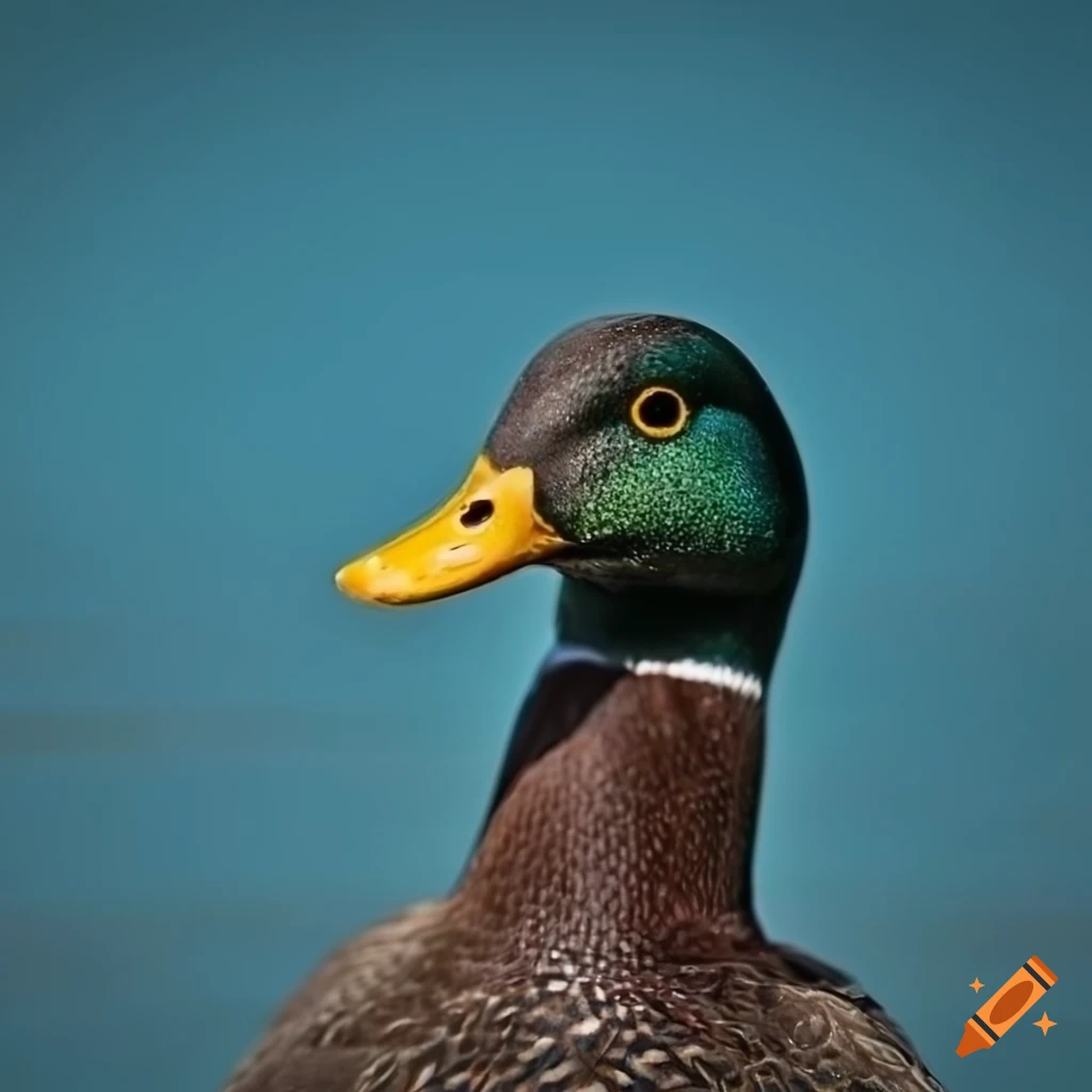 Black duck with blue sprinkle on Craiyon