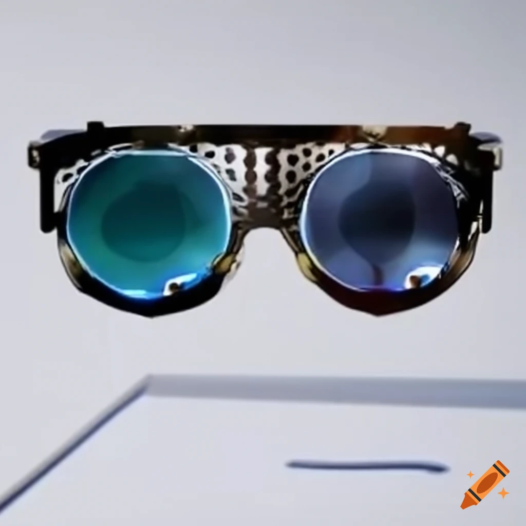 Concept of biomimetic eagle vision glasses on Craiyon