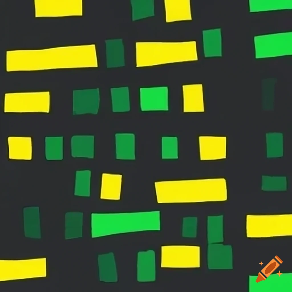 Black and green typography with yellow accents on Craiyon