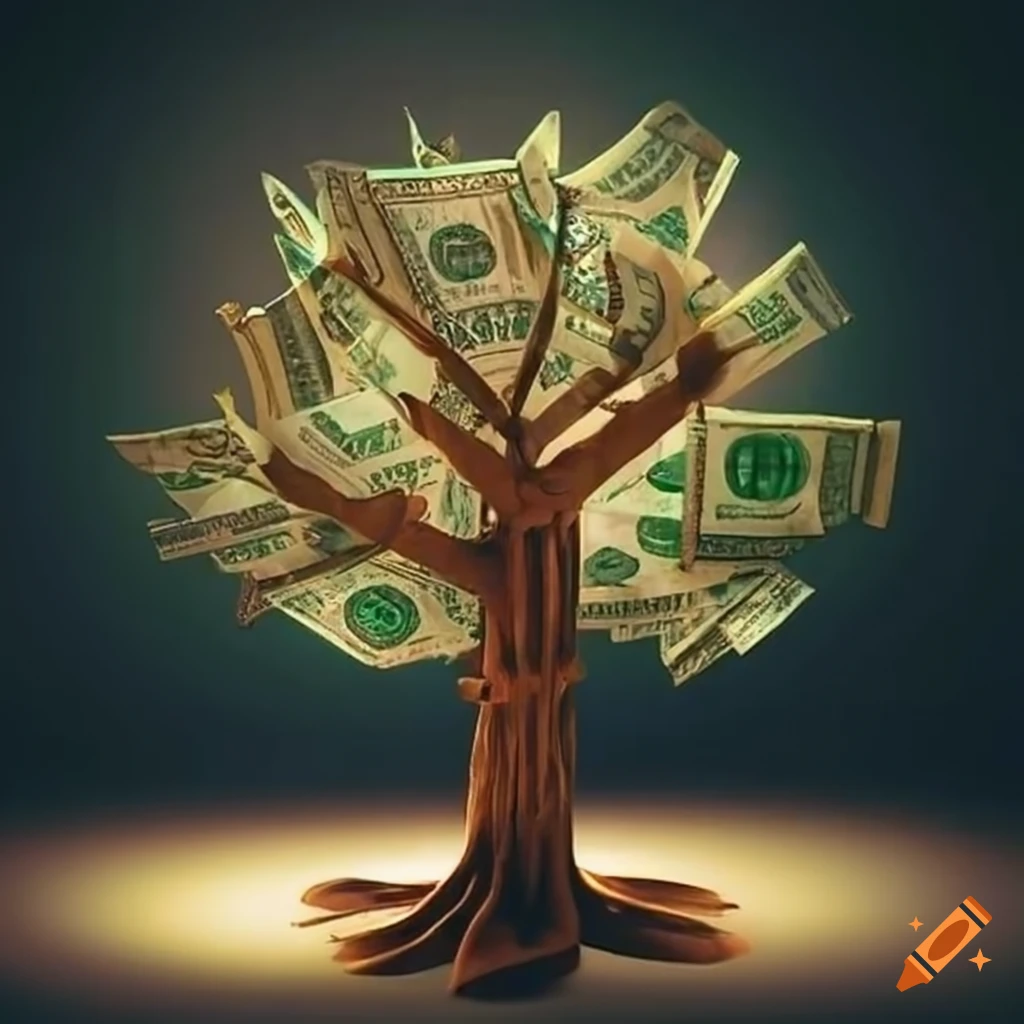 Tree and dollar symbol on Craiyon