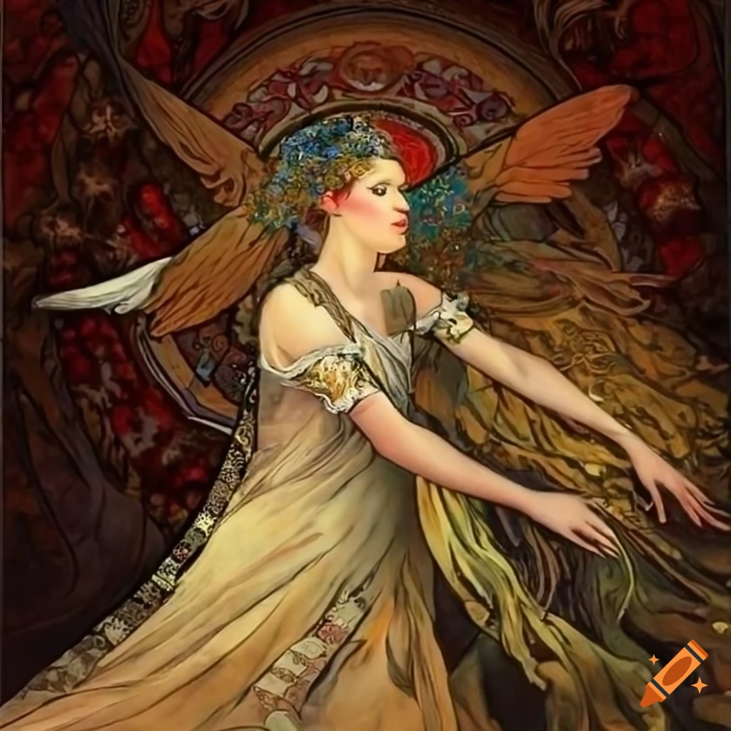 Impressionist art of an angel reaching for a bird on Craiyon