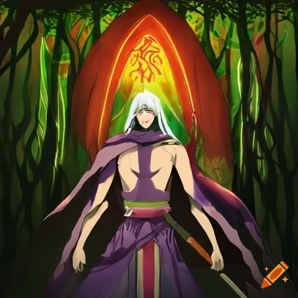 Saint martin of tours in epic anime style with celestial aura and ...