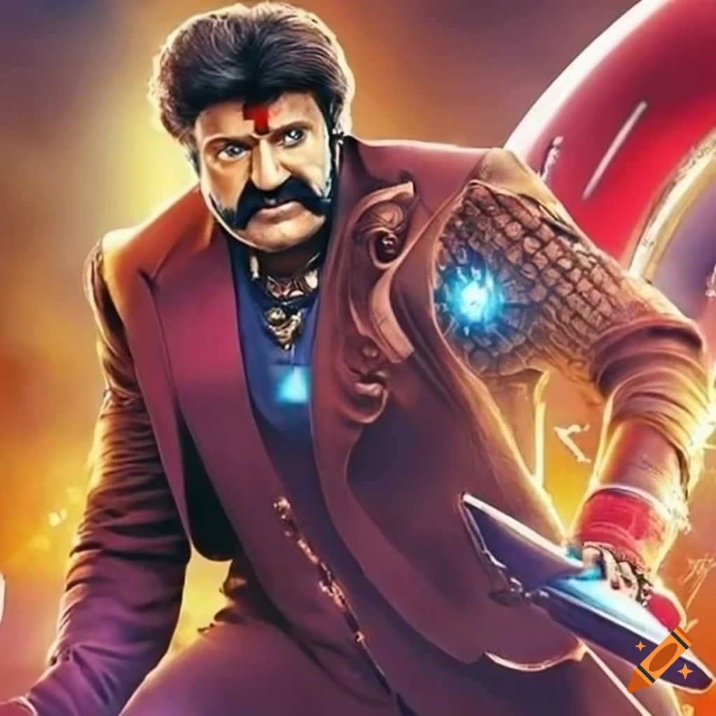 Balakrishna in avengers end game posters on Craiyon