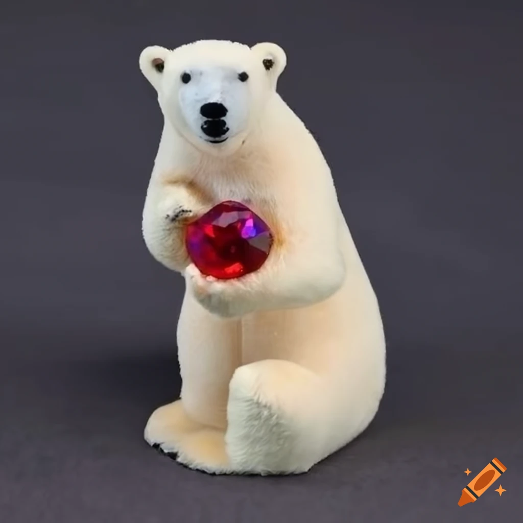 Polar bear hugging a ruby gem