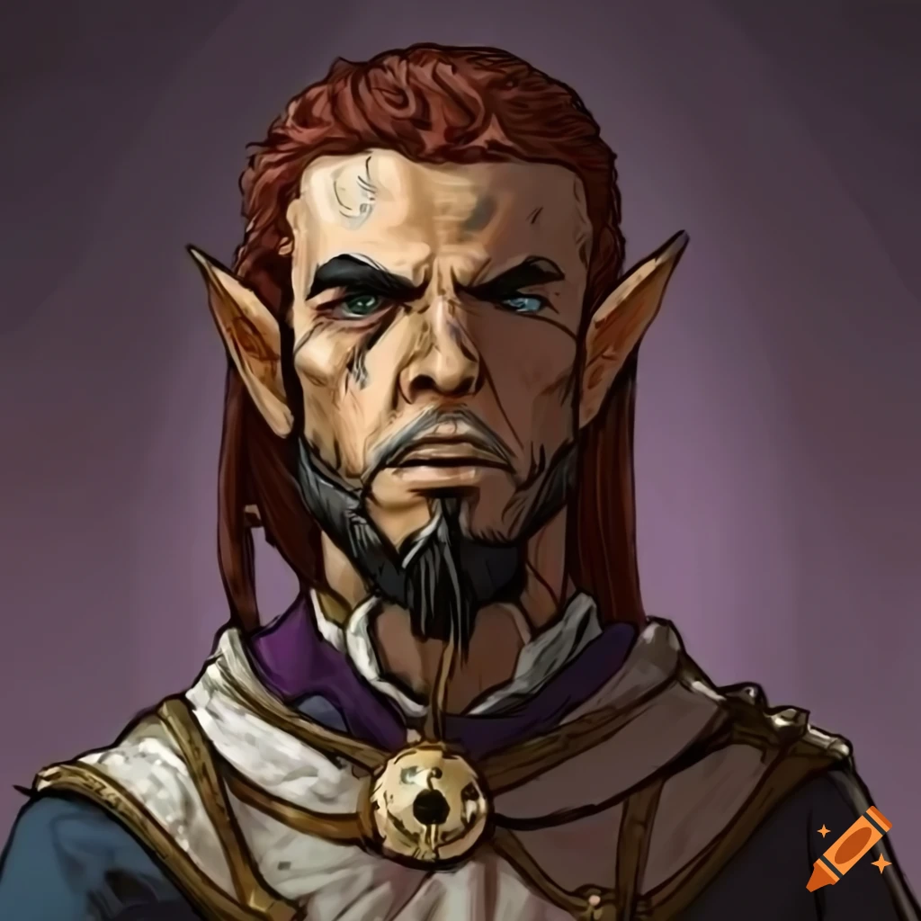 Image of adrian abdel from baldur's gate on Craiyon