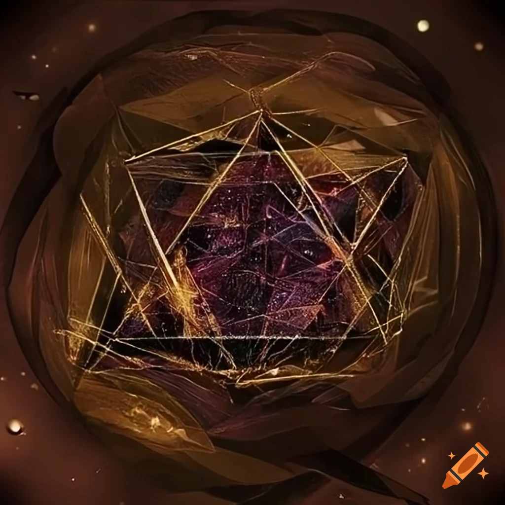 Abstract golden triangle symbol on Craiyon