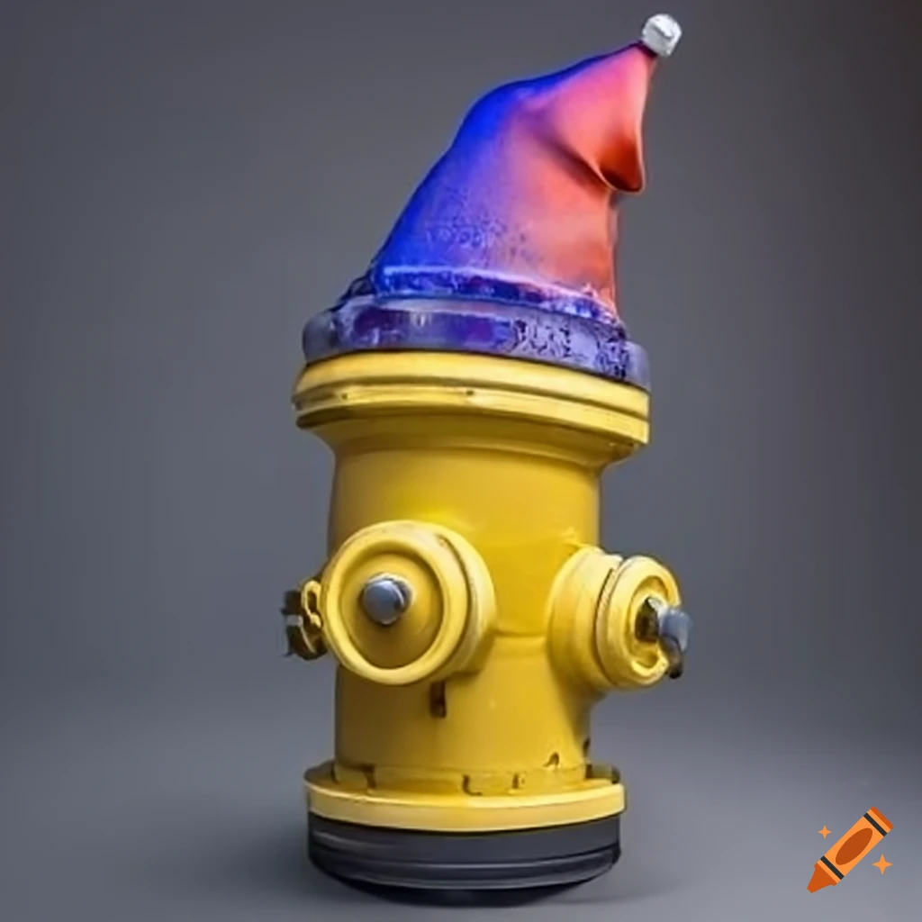 Wizard-themed yellow fire hydrant