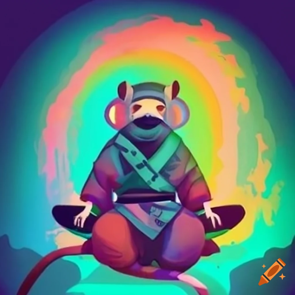 Image of a sacred ninja gerbil on Craiyon