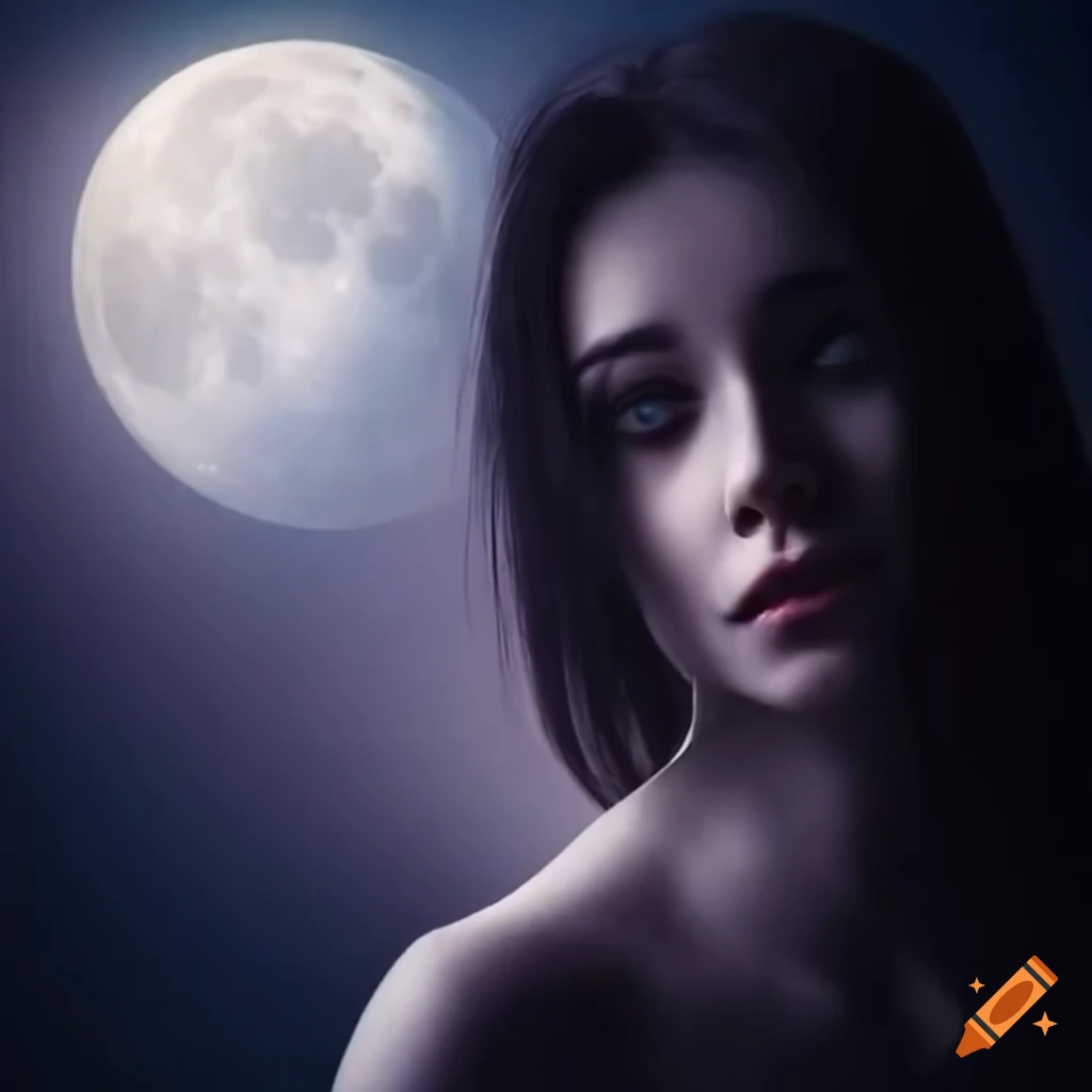 Portrait of a beautiful woman with violet eyes on Craiyon
