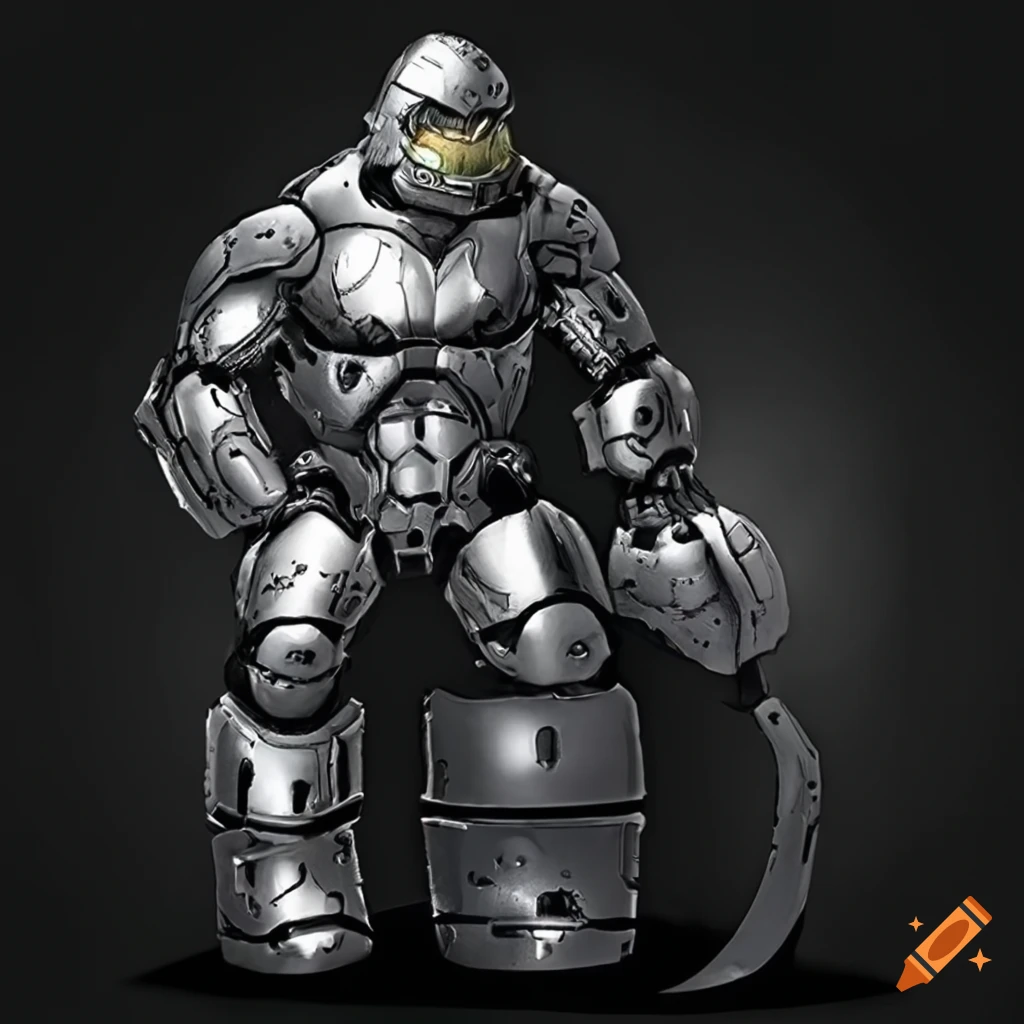 Franklin the turtle in futuristic cyborg armor