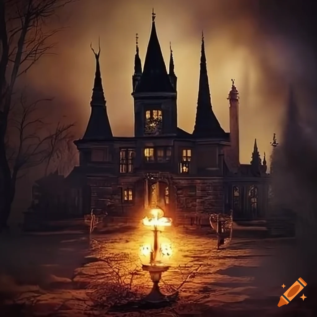 Inviting haunted bed and breakfast on Craiyon