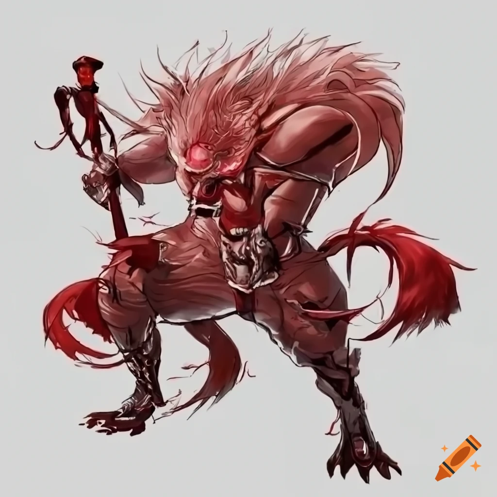 Fantastical dark purple and ruby-red hexi cashmere goat yak demon ...