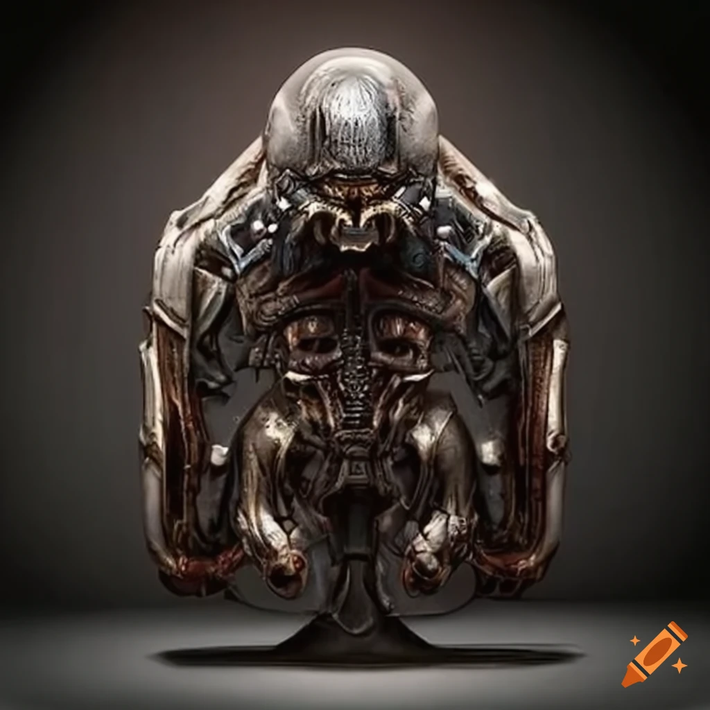 Biomechanical robot shield design by h.r. giger on Craiyon