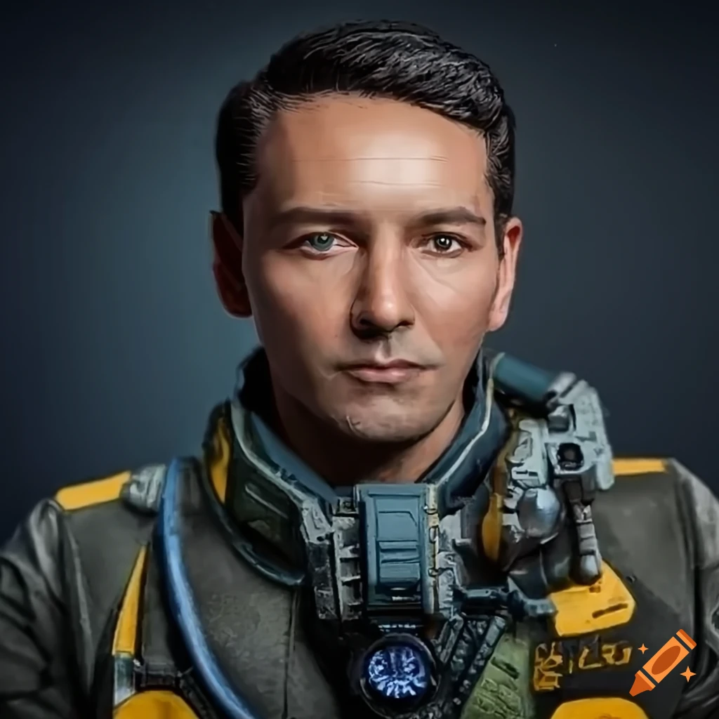 Mechwarrior pilot portrait on Craiyon