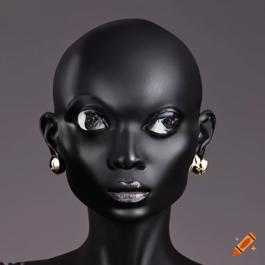 Sculpture of a black-diamond woman on Craiyon