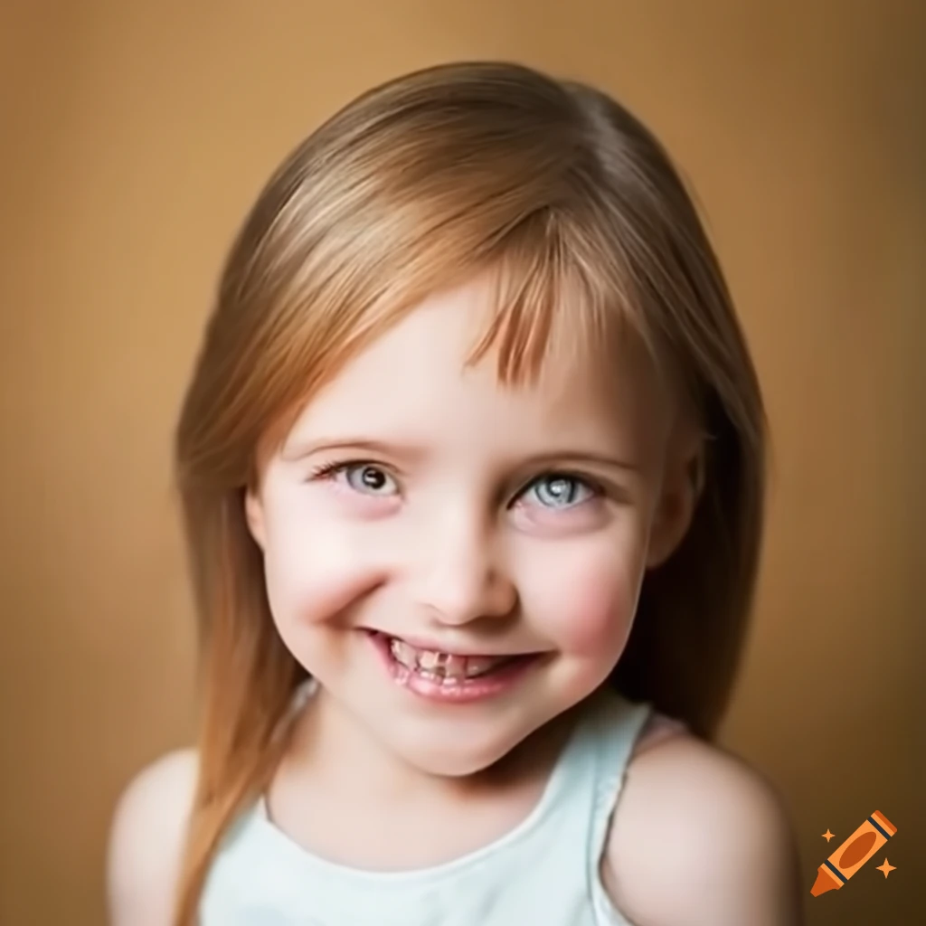 Happy little girl with a contagious smile