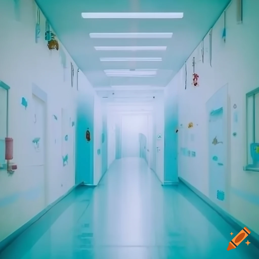 Pastel blue hospital with a Sanrio cinnamonroll theme on Craiyon