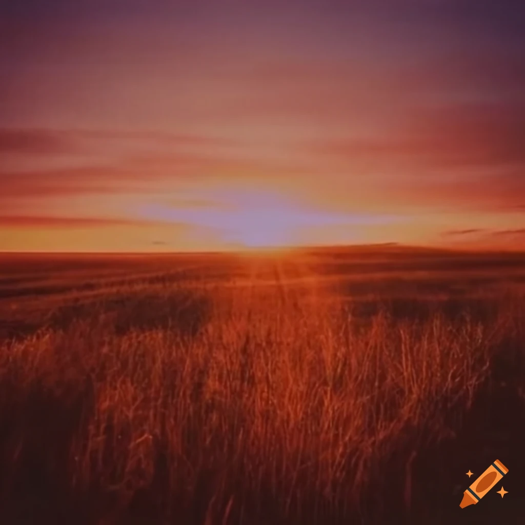 Prairie landscape on Craiyon