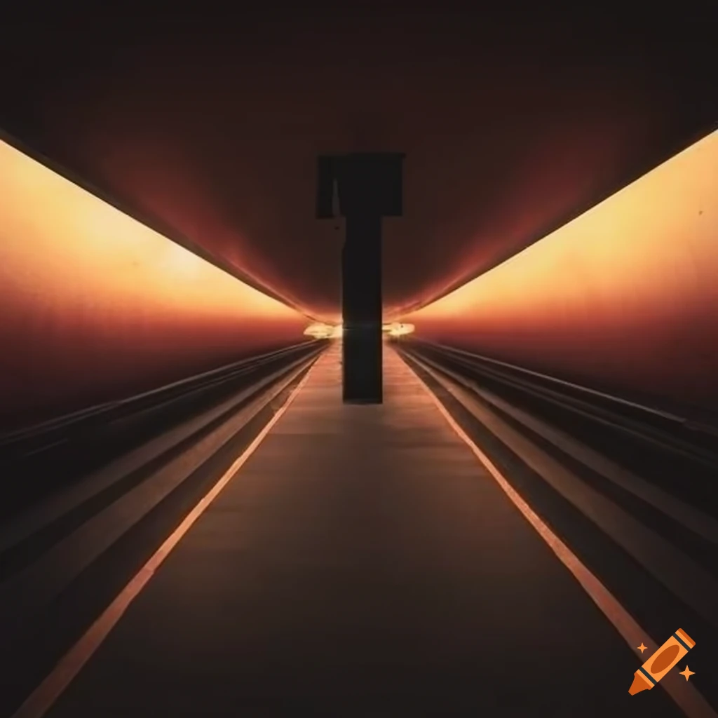 Liminal space at a train station on Craiyon