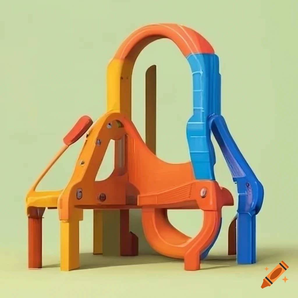 Surrealistic playground with vibrant colors