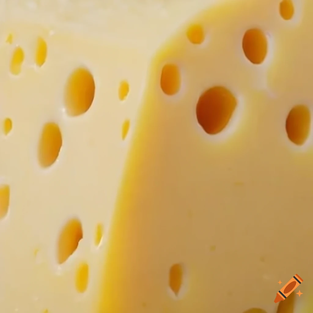 Mouthwatering close-up of a cheese slice