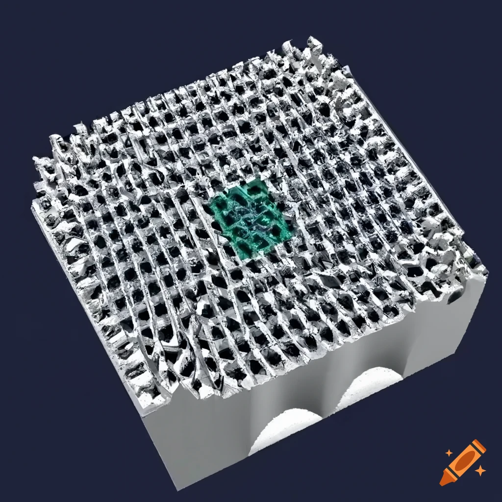 High-performance cpu heat sink with a fractal lattice structure on Craiyon