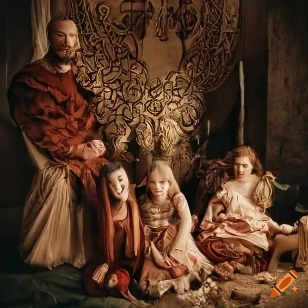 Celtic family enjoying their time together on Craiyon