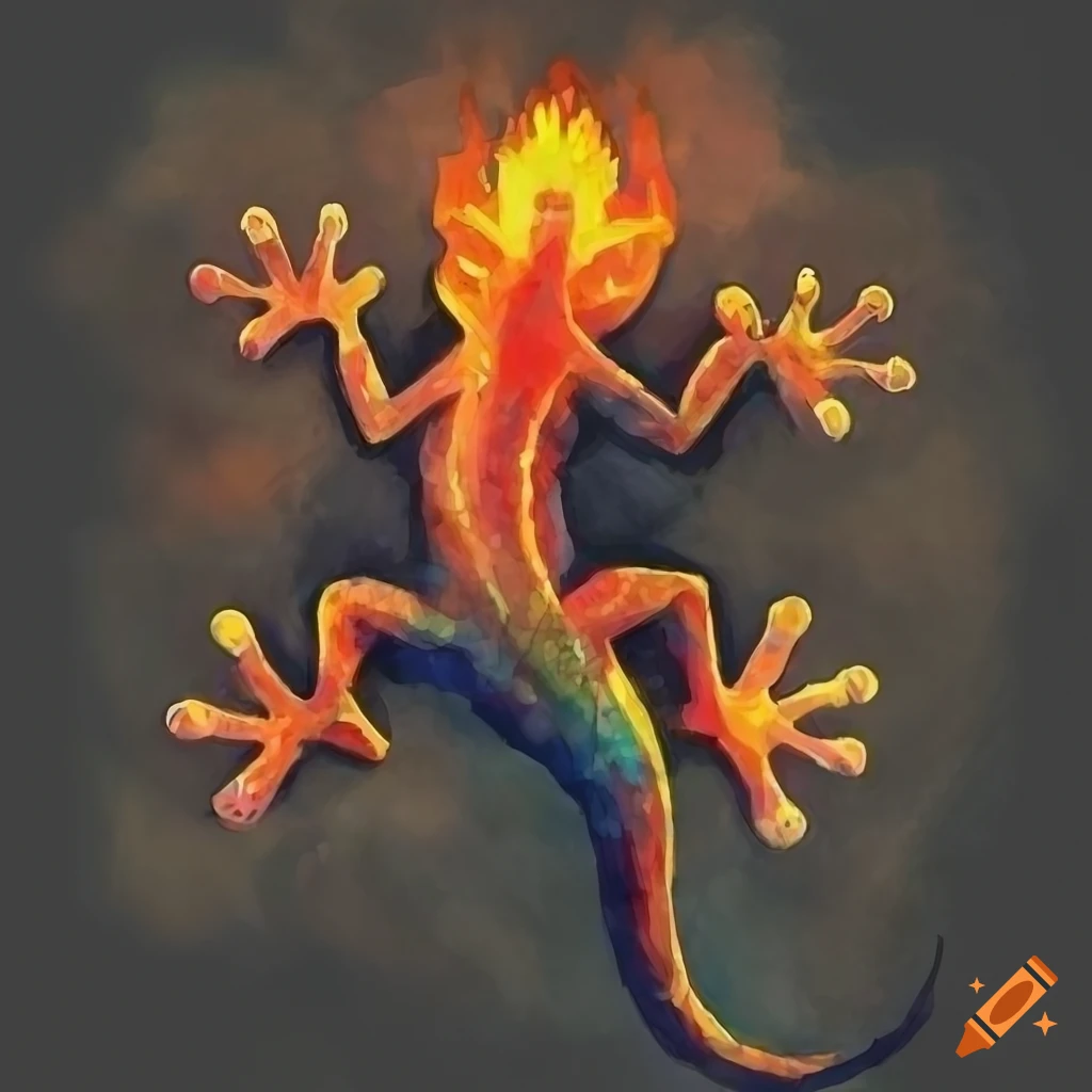 Colorful cute gecko on Craiyon