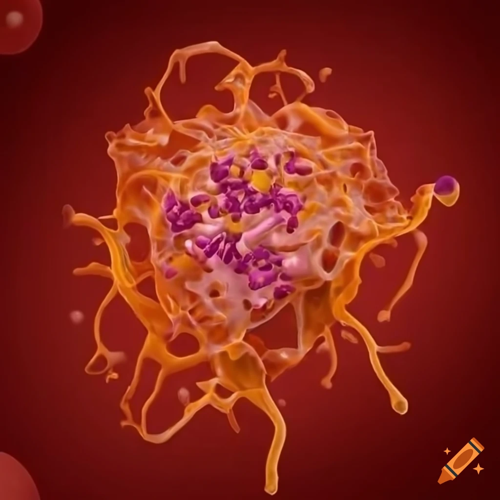 Image of cell membrane destruction on Craiyon