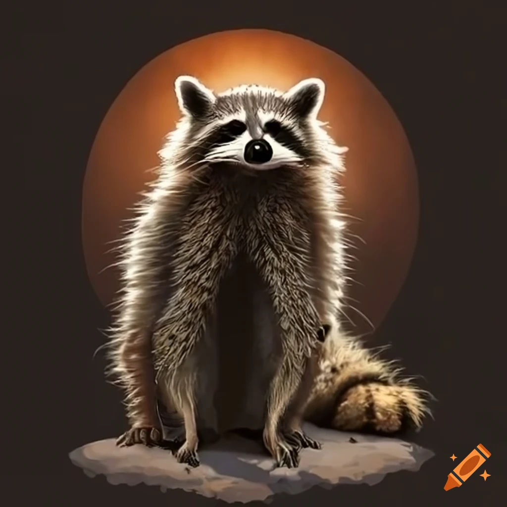 Honey badger with a coffee mug saying good morning on Craiyon