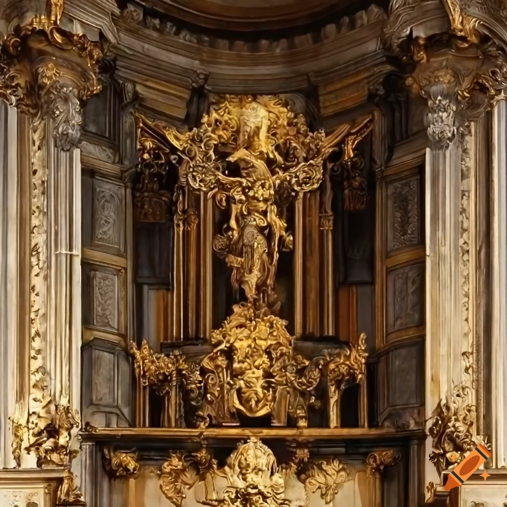 Antique palace window altar in dresden on Craiyon