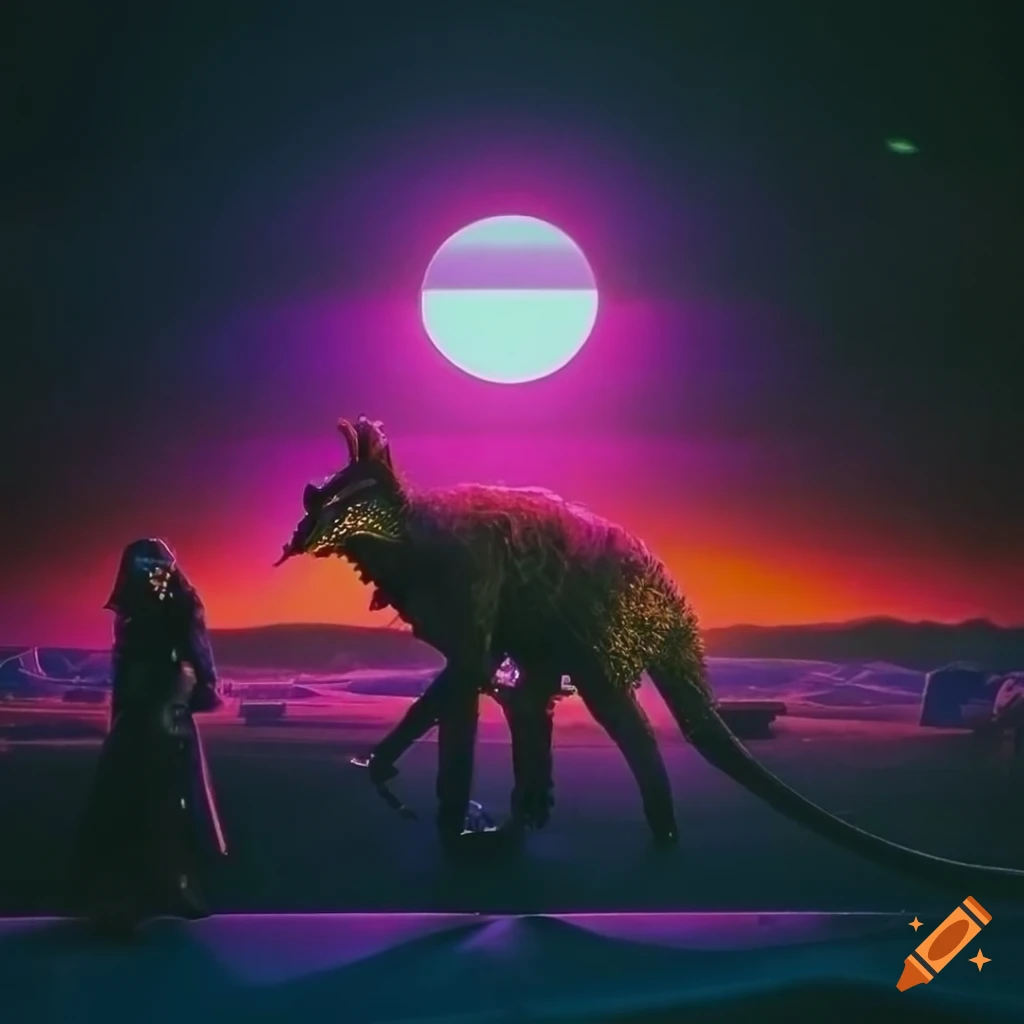 1990s synthwave collage artwork on Craiyon