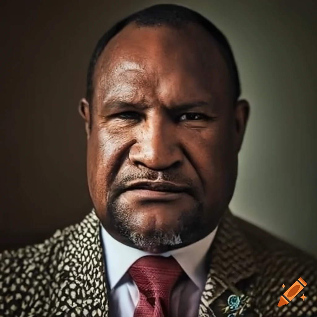 James Marape, 9th Prime Minister of Papua New Guinea on Craiyon