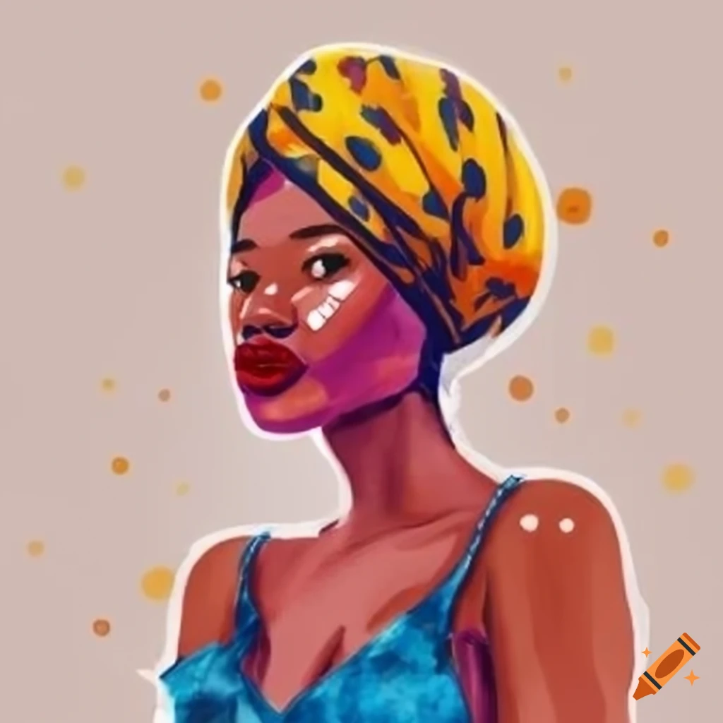 Portrait of a somali girl on Craiyon