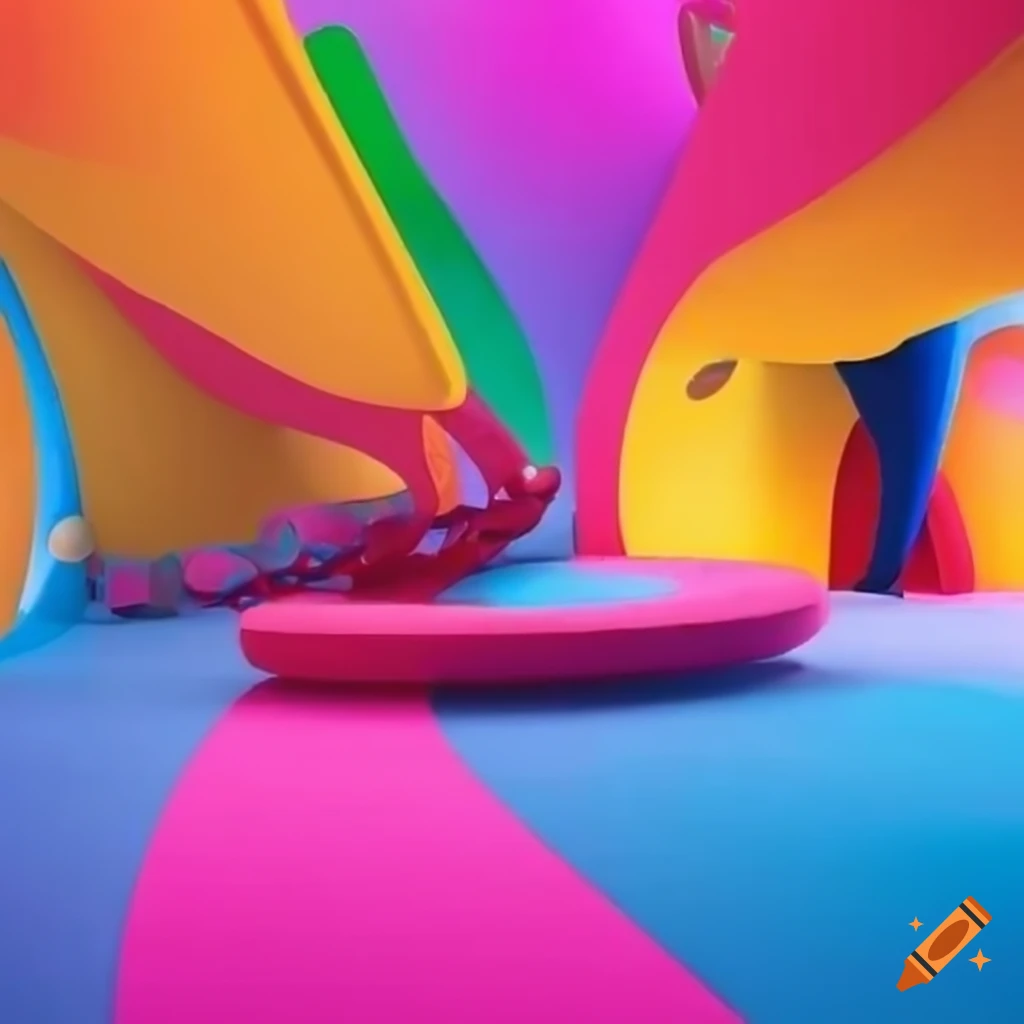 Colorful lego building inspired by zaha hadid on Craiyon