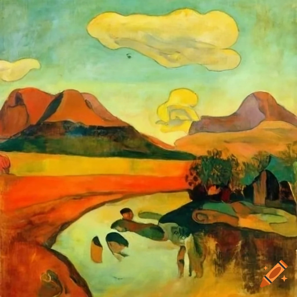 Paul gauguin's painting of salinas valley on Craiyon