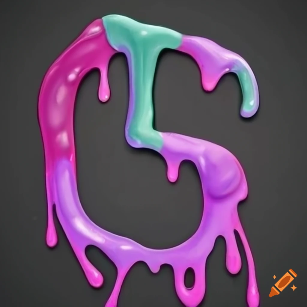 Dripping slime artwork of letter g