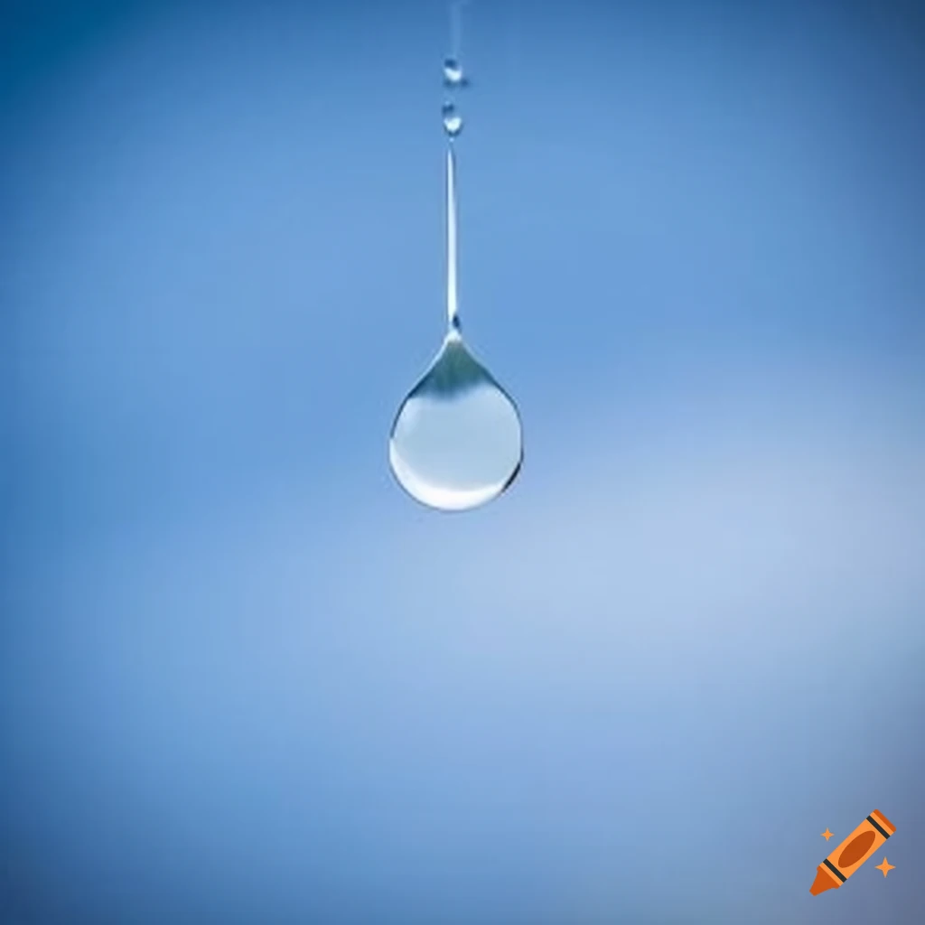 Close-up of a raindrop on white clouds