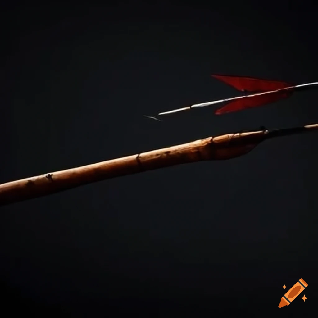 Archery display of arrow hitting another arrow on Craiyon