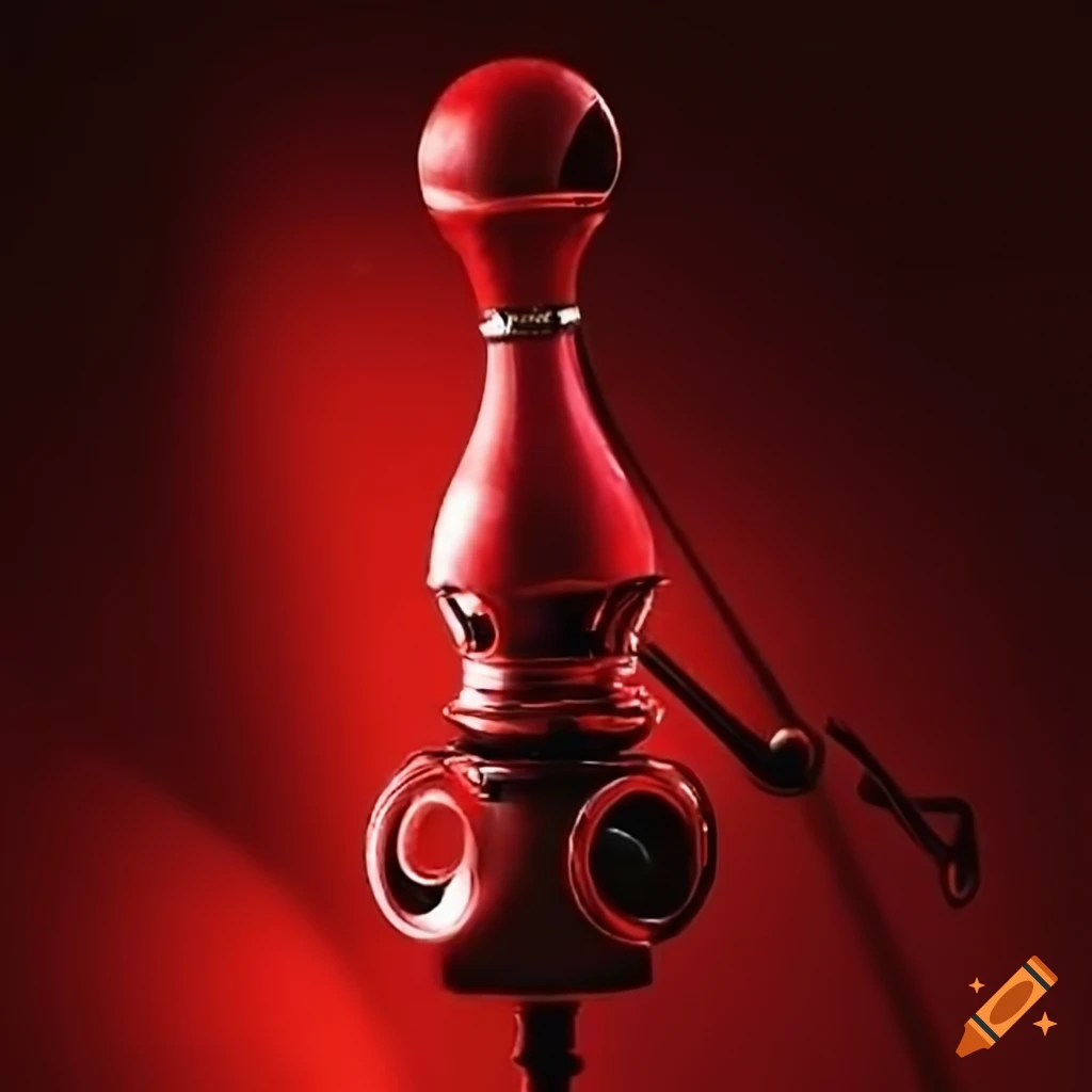 Abstract image with red rods on Craiyon