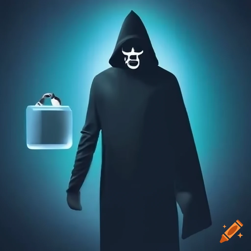 Illustration of a hacker running with authentication and authorization ...