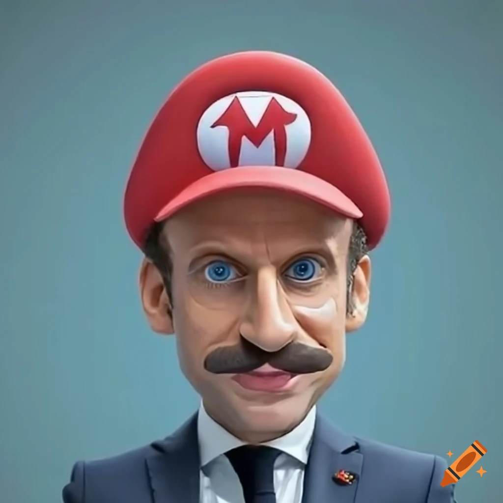 Macron character in fortnite on Craiyon