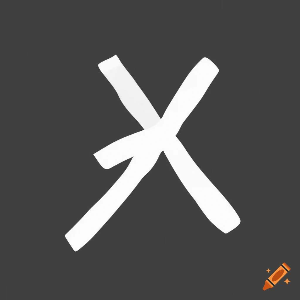 Minimalistic black and white spellcasting symbol on Craiyon