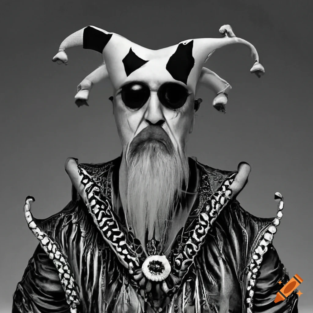 Rob halford in a jester costume on Craiyon