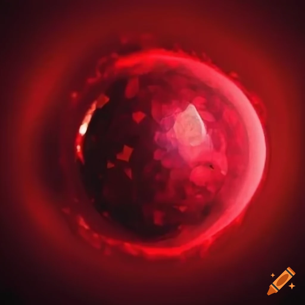 Close-up texture of a red gem eye