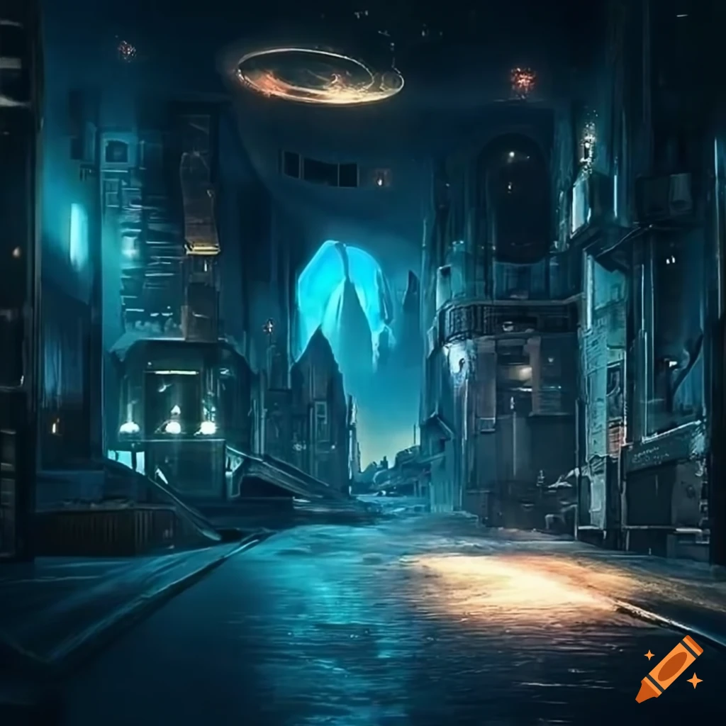 Futuristic village with modern and old architecture on Craiyon